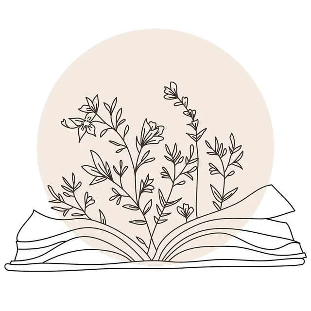 Open Book Line Drawing