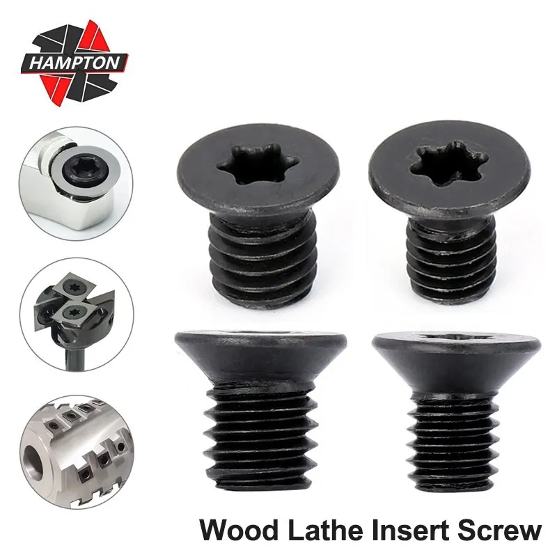 Wood-Lathe-Turning-Tool-Carbide-Insert-Cutter-Screw-10pcs-M4x8-2-M5x8 ...