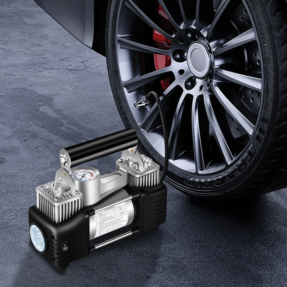 12V-Portable-Dual-Cylinder-Air-Pump-150PSI-Dual-Cylinder-Tire-Inflator ...