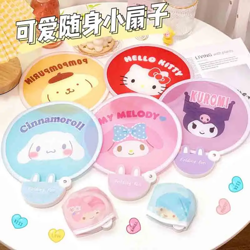 Creative Sanrio Hello Kitty Cartoon Summer Kuromi Portable Folding Fan ...