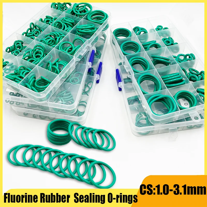 FKM-Fluorine-O-Ring-Green-Rubber-O-Ring-Plumbing-Gasket-Sealing-Washer ...