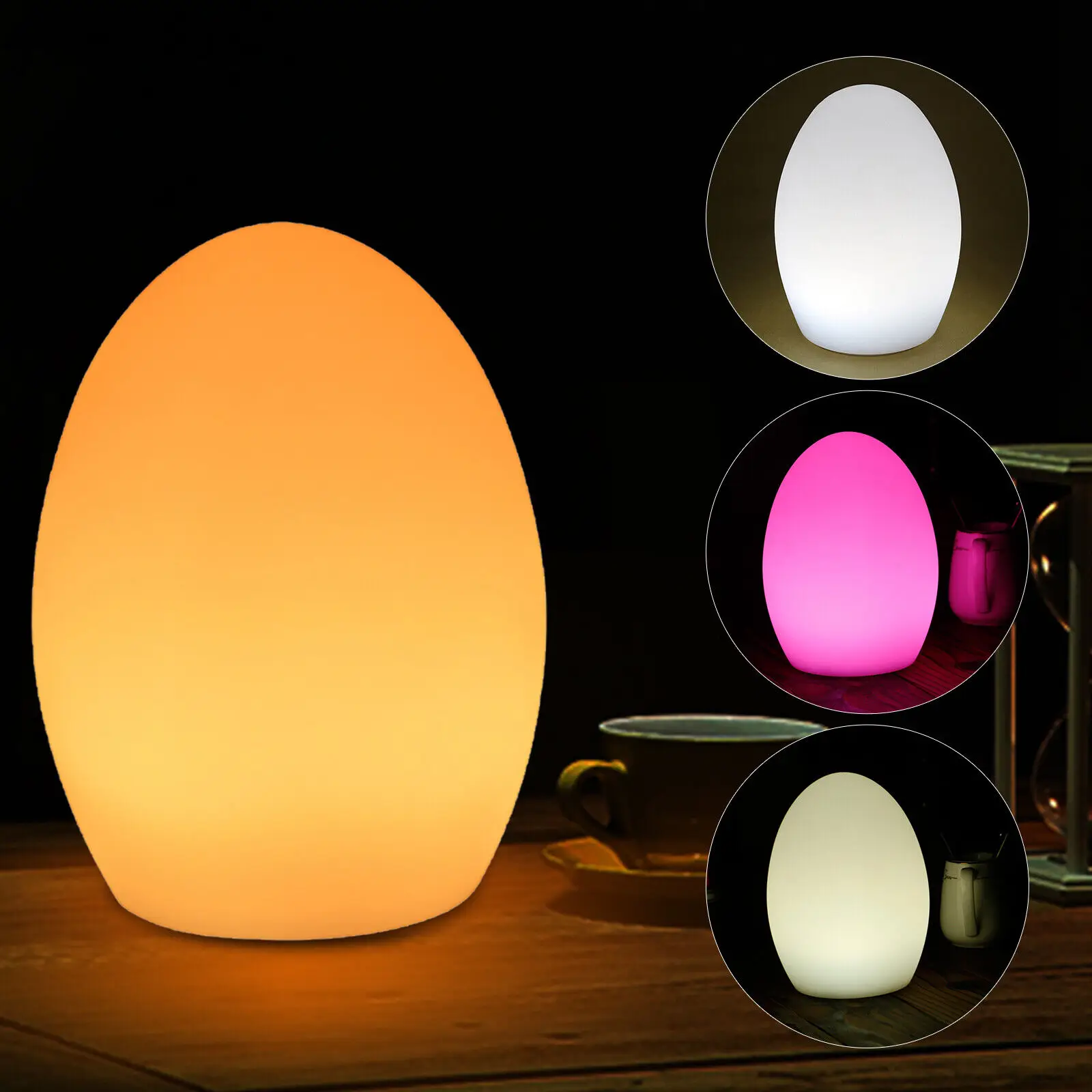16Color-LED-Night-Light-Egg-Shape-Lamp-Remote-Control-Rechargeable ...