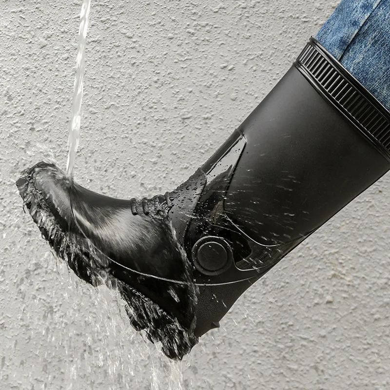 New-PVC-Men-Rain-Boots-High-tube-Outdoor-Men-Rain-Shoes-Non-slip ...