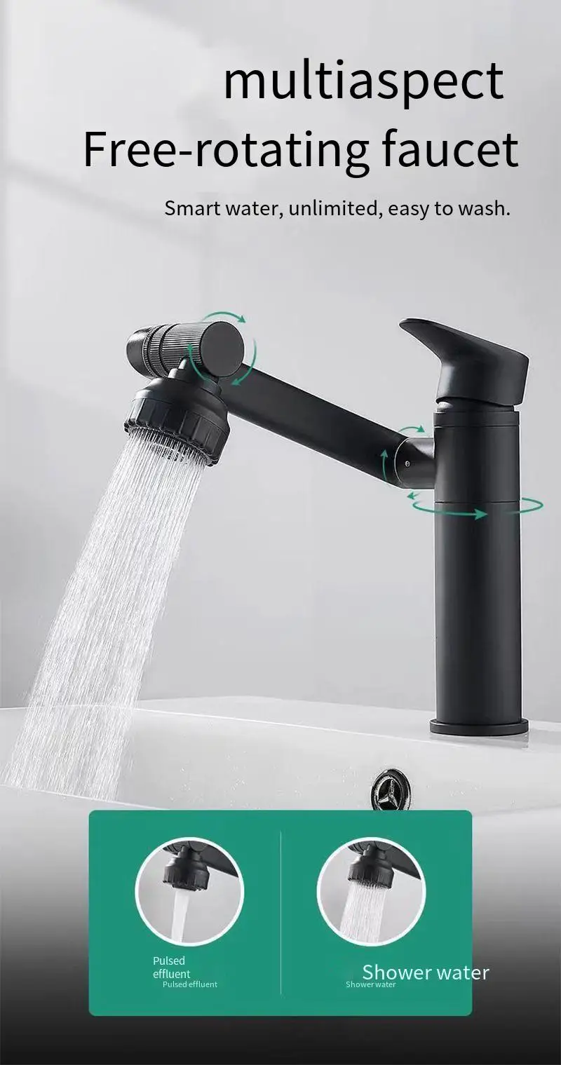 Universal Single-Hole Rotatable Multi-Directional Faucet - FaucetBazaar 1