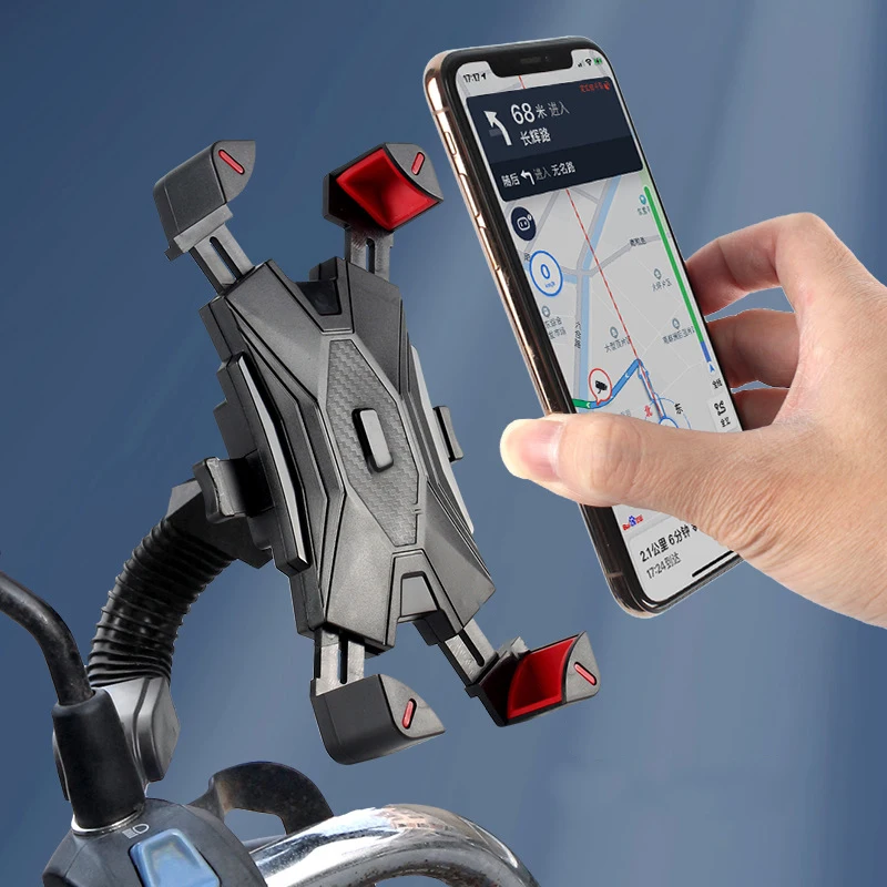 Universal-Motorcycle-SmartPhone-Mount-Holder-1s-Automatically-Lock ...