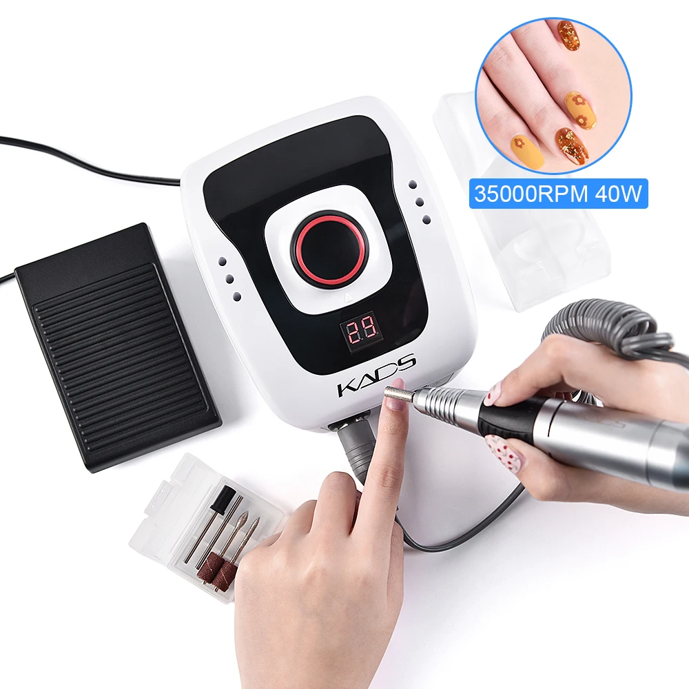 KADS 40w 35000rpm Apparatus for Manicure Electric Nail Drill Machine ...