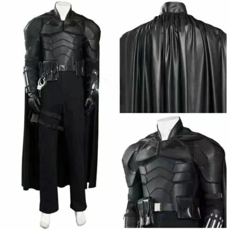 Bruce-Cosplay-Wayne-Costume-Superhero-Pants-Cloak-Outfits-Man-Halloween ...