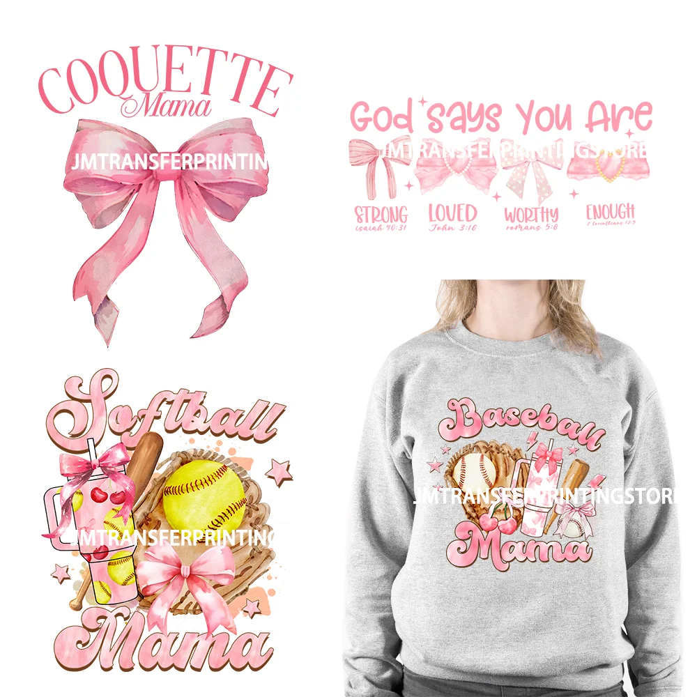 New-Baseball-Softball-Sport-Coquettee-Mama-Decals-Pink-Ribbon-Bow ...