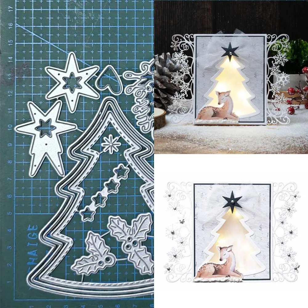 Christmas Tree Metal Cutting Dies Stencil For DIY Scrapbooking ...