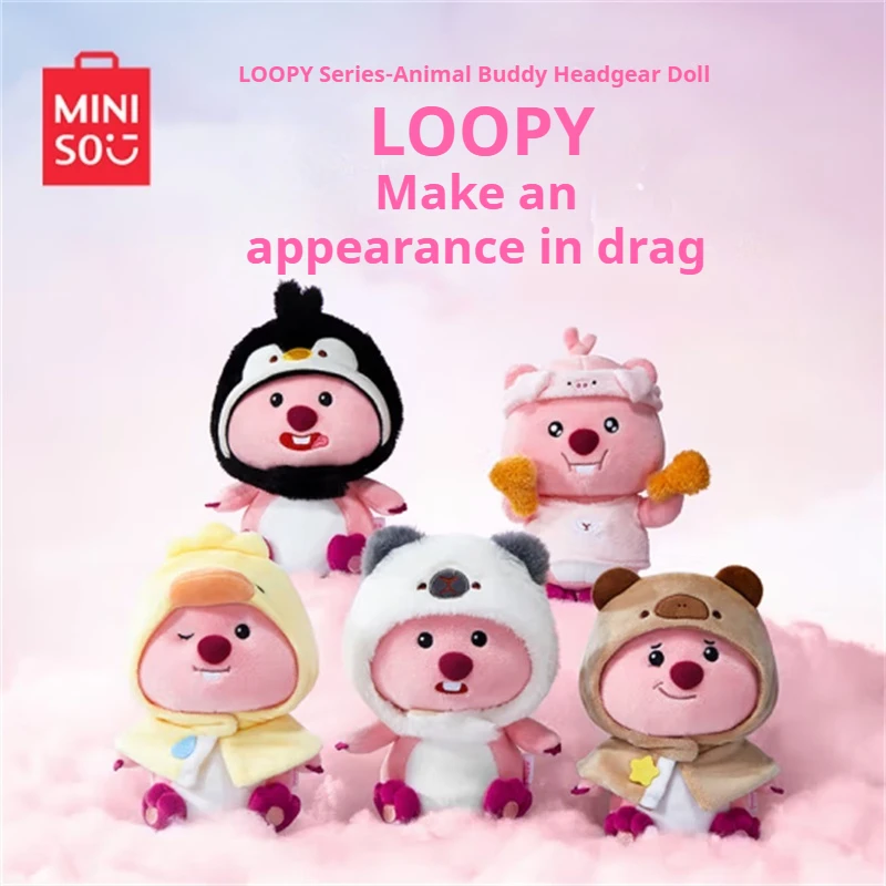Miniso-Loopy-Plush-Toy-Series-Kawaii-Animal-Anime-Friends-Head-Set ...