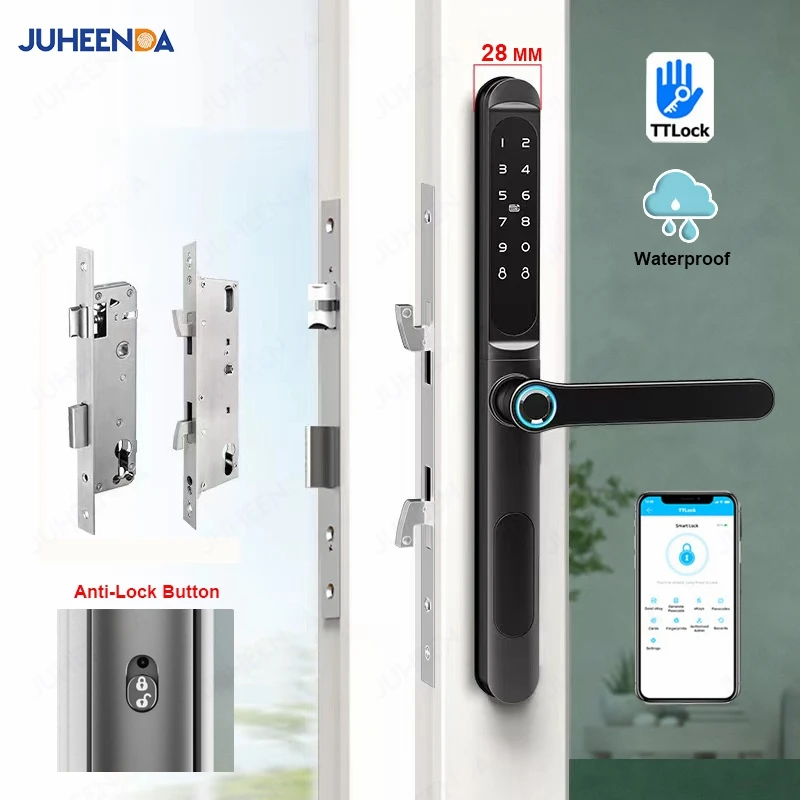 European-Mortise-TTLock-Waterproof-Electronic-Smart-Lock-Fingerprint ...