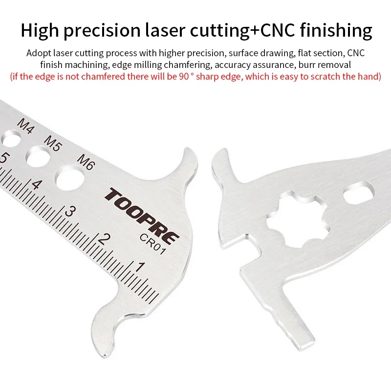 TOOPRE 3/6 in 1 Bike Bicycle Chain Checker Wear Indicator Chain Hook ...