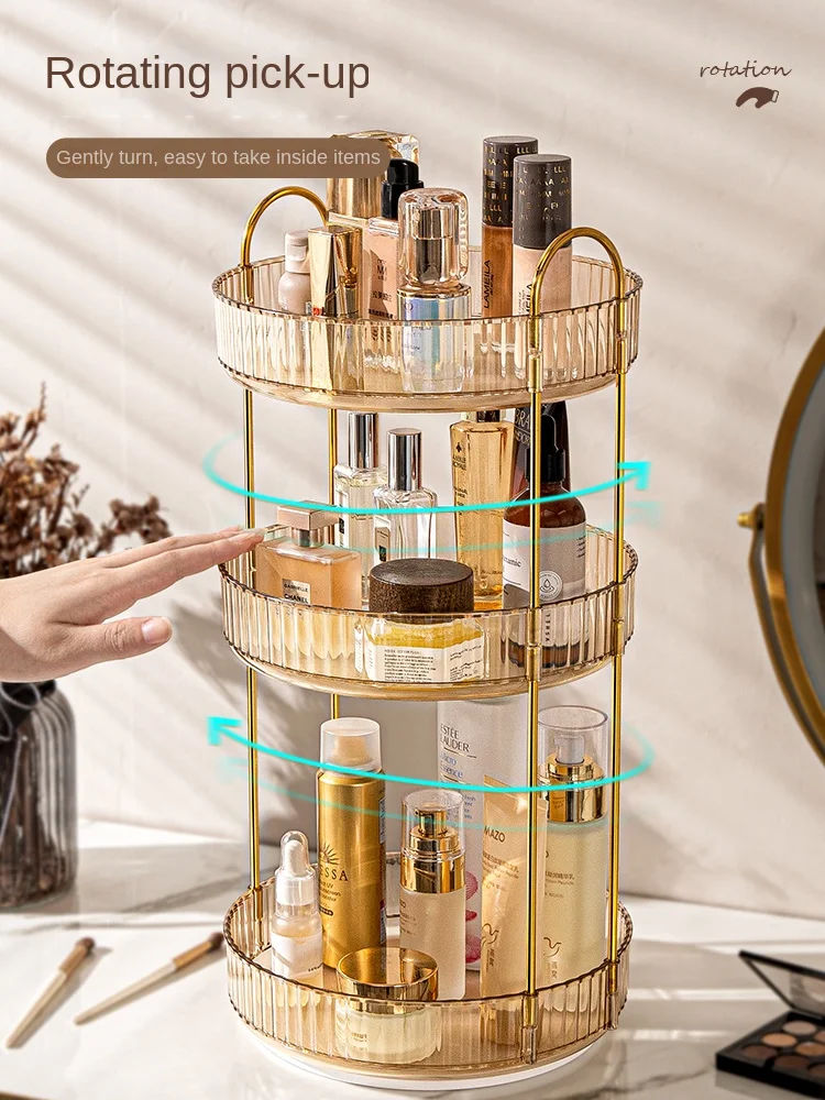 Light-Luxury-Cosmetics-Rotating-Storage-Box-Vanity-Desktop-Lipstick ...