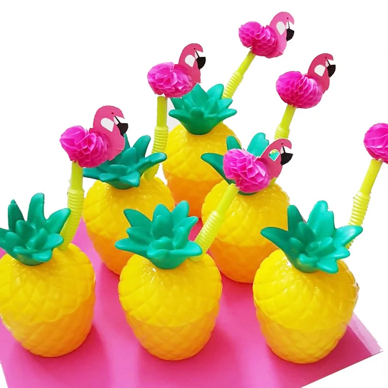 6pcs-Summer-Tropical-Pineapple-Coconut-Drinking-Cup-Juice-Cups-with ...