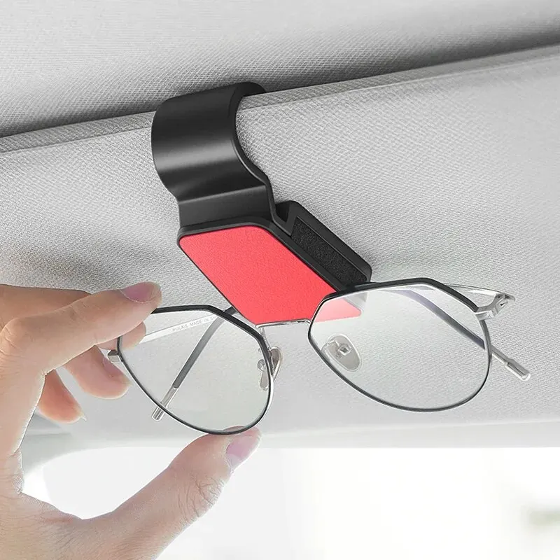 Car-Sun-Visor-Eyeglass-Hanger-Clip-Leather-Glasses-Holder-Magnetic ...