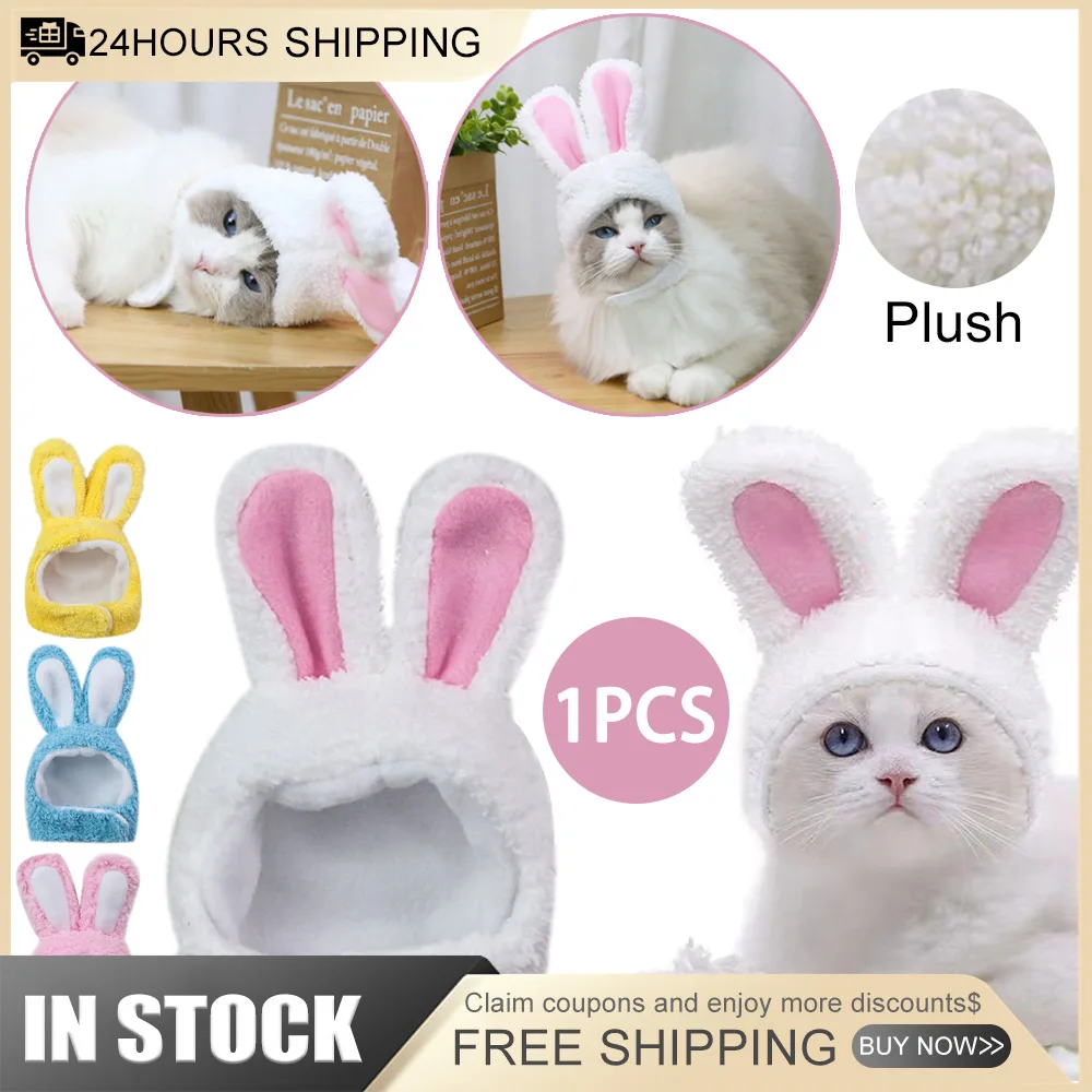 Cat-Headgear-Cute-Pet-Dog-Cat-Caps-Rabbit-Ears-Hats-For-Cats-Kids-Bunny ...