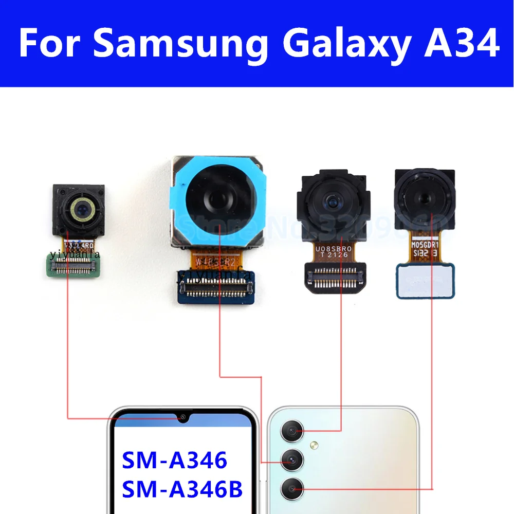 Front-Back-Main-Camera-For-Samsung-Galaxy-A34-A346-Frontal-Selfie ...