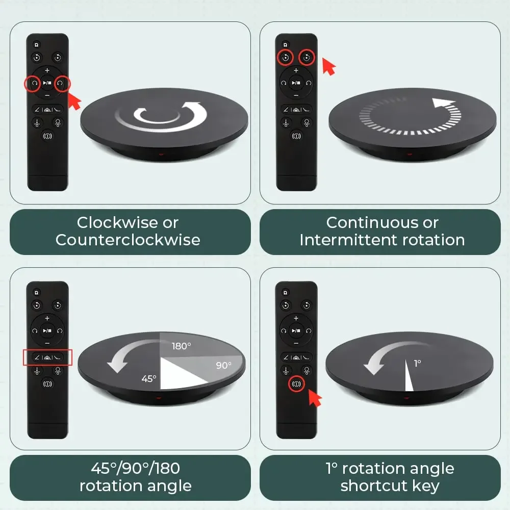 Electric Motorized 360 Degree Rotating Display Stand 60/52/40/30/22 Cm ...