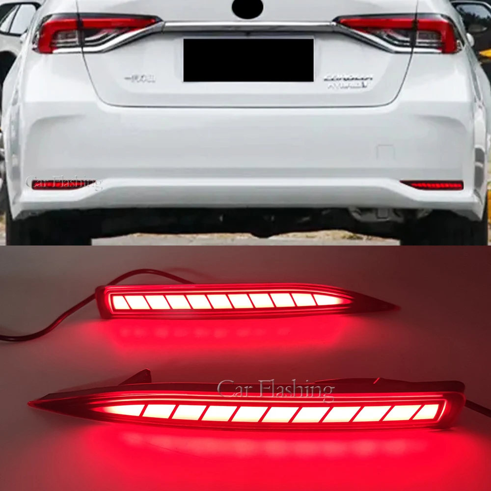 1Pair-LED-Rear-Fog-Lamp-Bumper-Light-Brake-Light-Dynamic-Turn-Signal ...