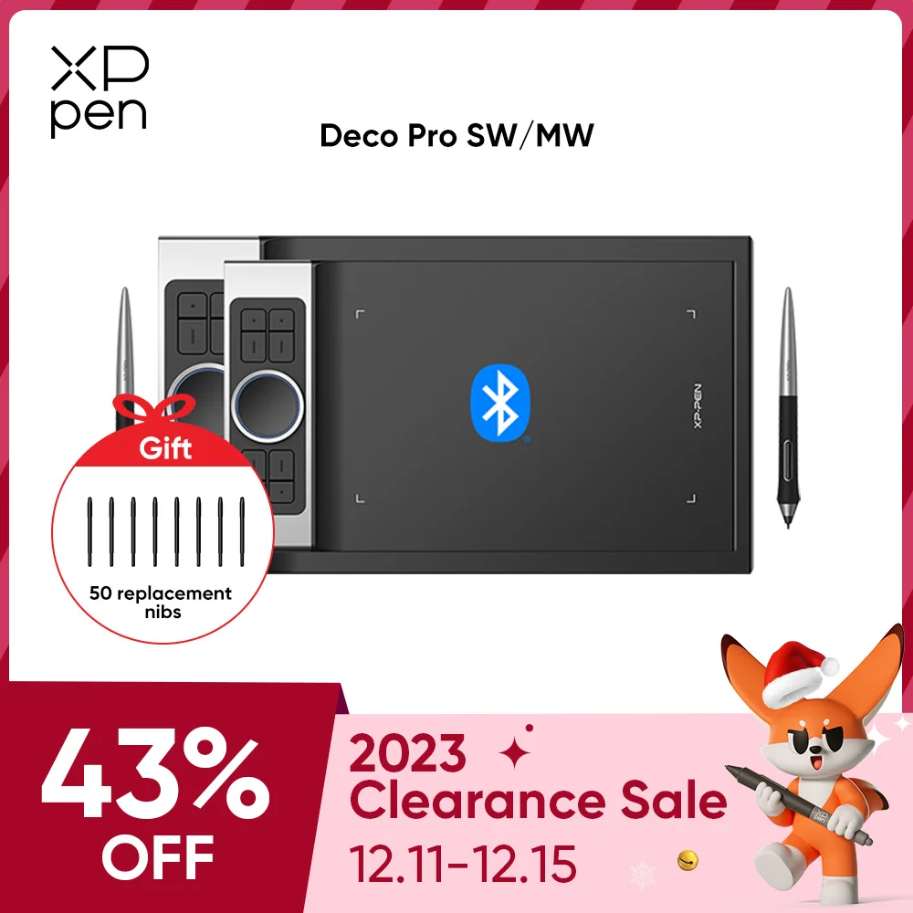 XPPen-Deco-Pro-SW-MW-Digital-Draw-Tablet-Bluetooth-Wireless-Connection ...