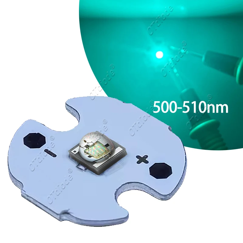 10個 LED 3W 3535 SMD アイスブルー シアン 500nm グリーン 520nm ディープグリーン 540nm グラス/イエロー ...