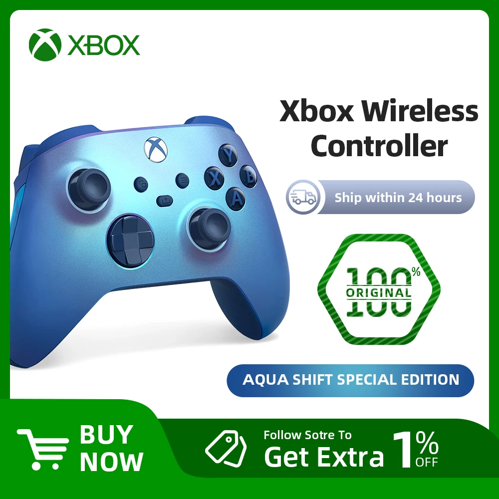 Microsoft Xbox Core Wireless Controller Carbon Electric Aurora Volt ...
