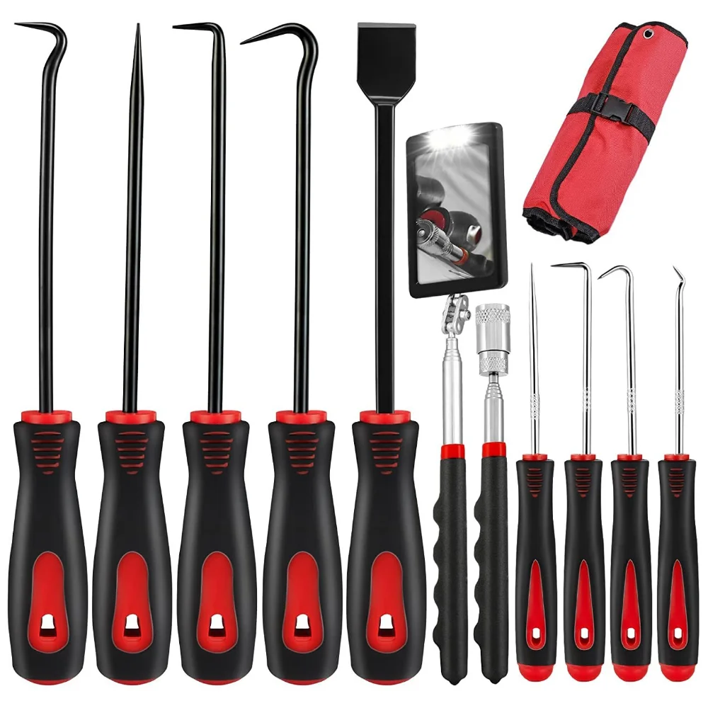 11Pcs-Long-Hook-Pick-Kit-Automotive-Pick-Tool-Set-with-Inspection ...