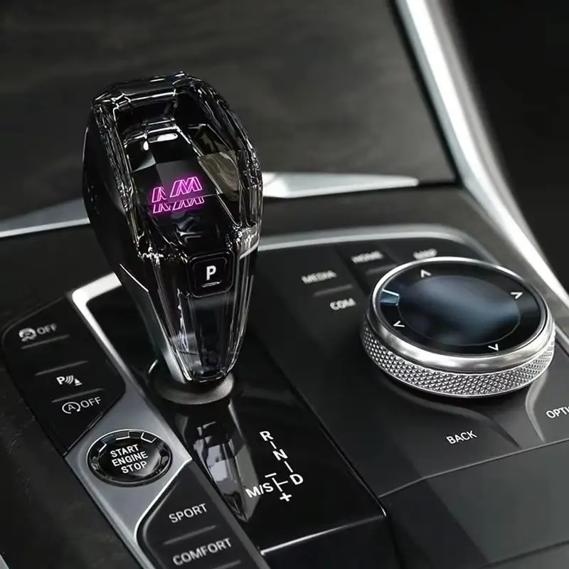 Ambient Light Crystal Gear Shift Knob Handles Gearbox Lever Stick Head ...