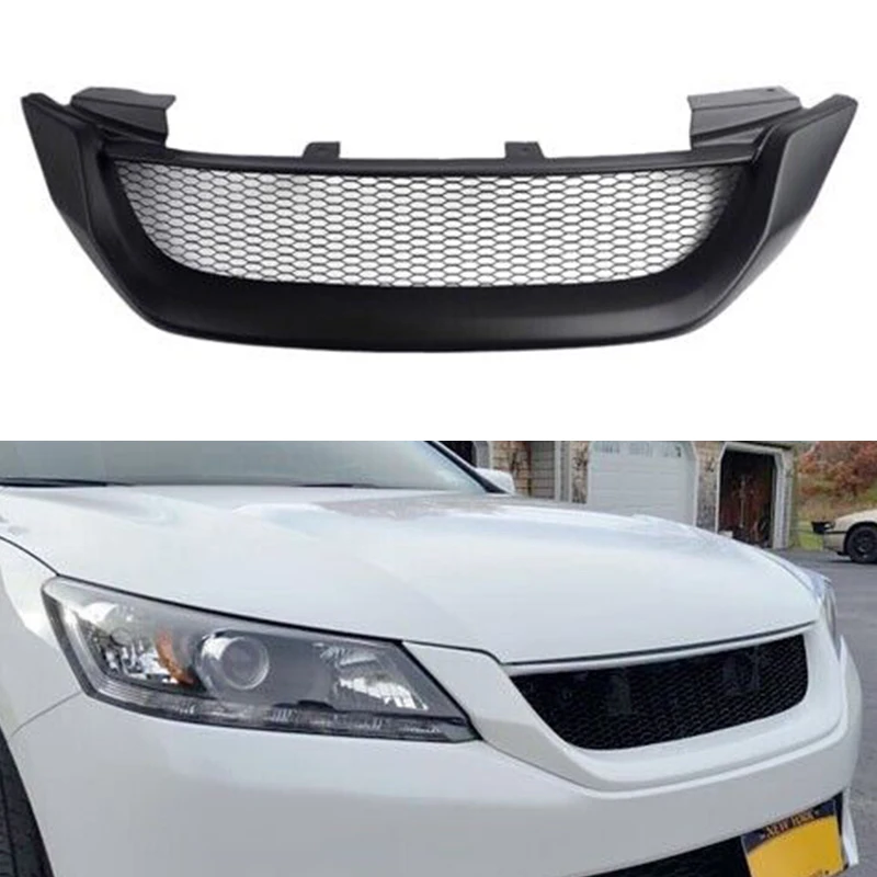 Mesh Grill Grille Front Bumper Body Kit Accessories Fits Honda Accord ...