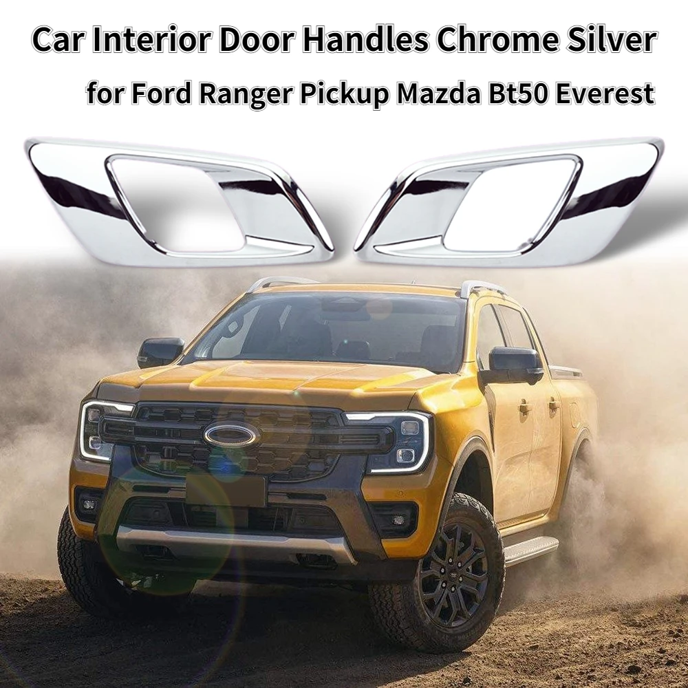 Car-Interior-Door-Handles-Silver-Chrome-for-Ford-Ranger-Pickup-Mazda ...