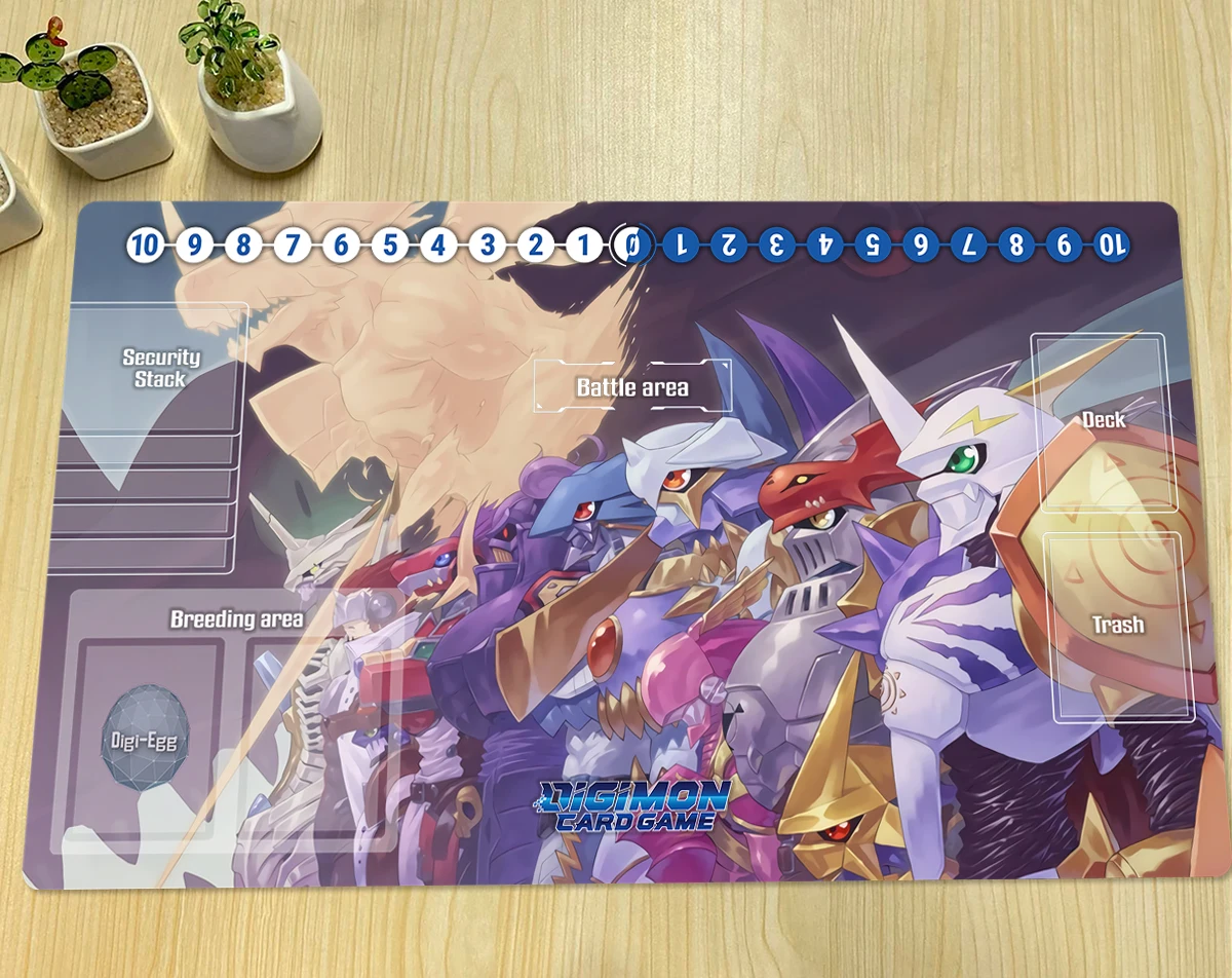 Digimon Playmat Omnimon Dukemon Royal Knight Dtcg Tcg Ccg Board Game ...