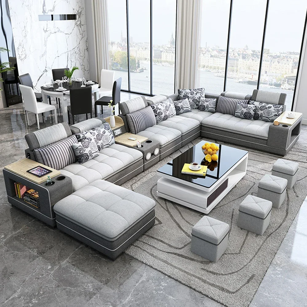 Modern-Fabric-Sofa-Set-with-Bluetooth-Speaker-Sound-System-Living-Room ...