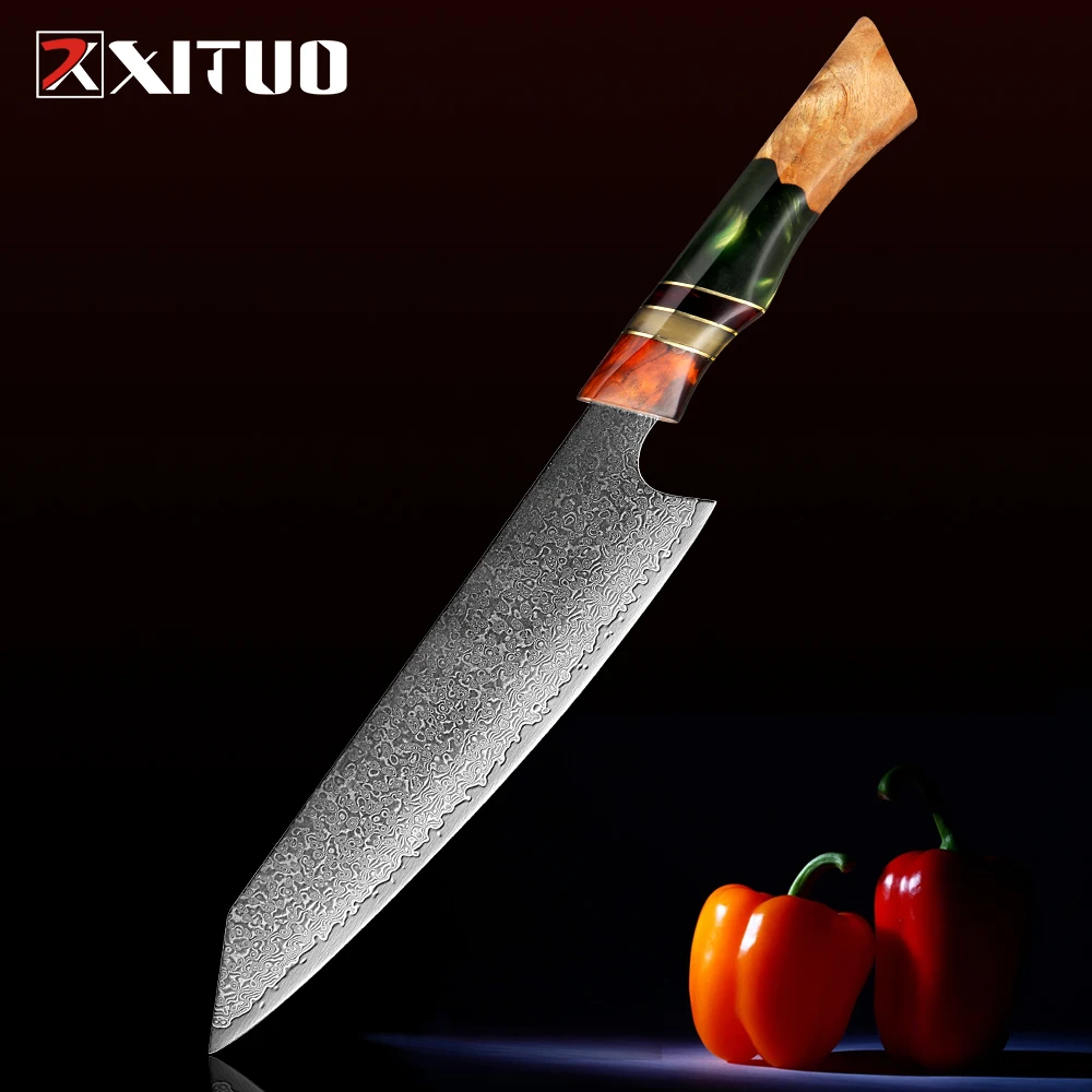 XITUO Profissional de Aço Inoxidável Kiritsuke Faca, 67 Camadas ...