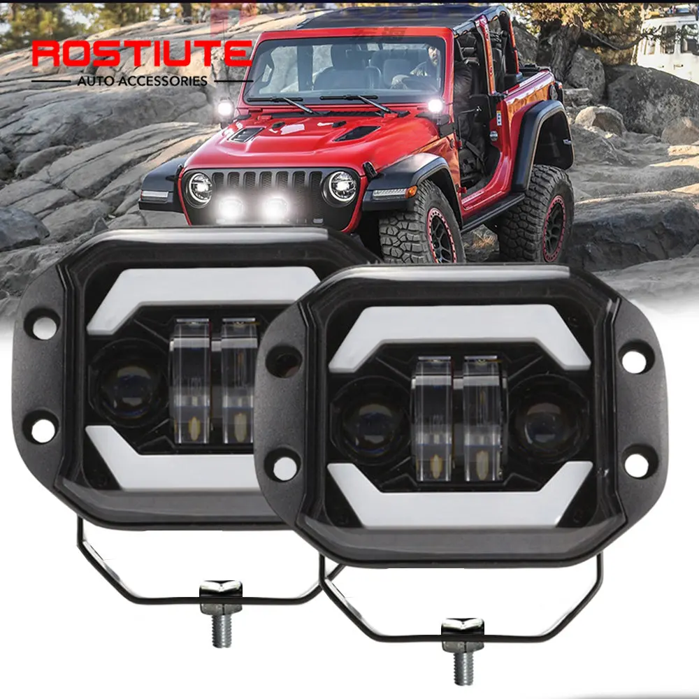5-Inch-12-24V-LED-Headlights-Offroad-4X4-Led-Light-Bar-Hi-low-Beam-LED ...