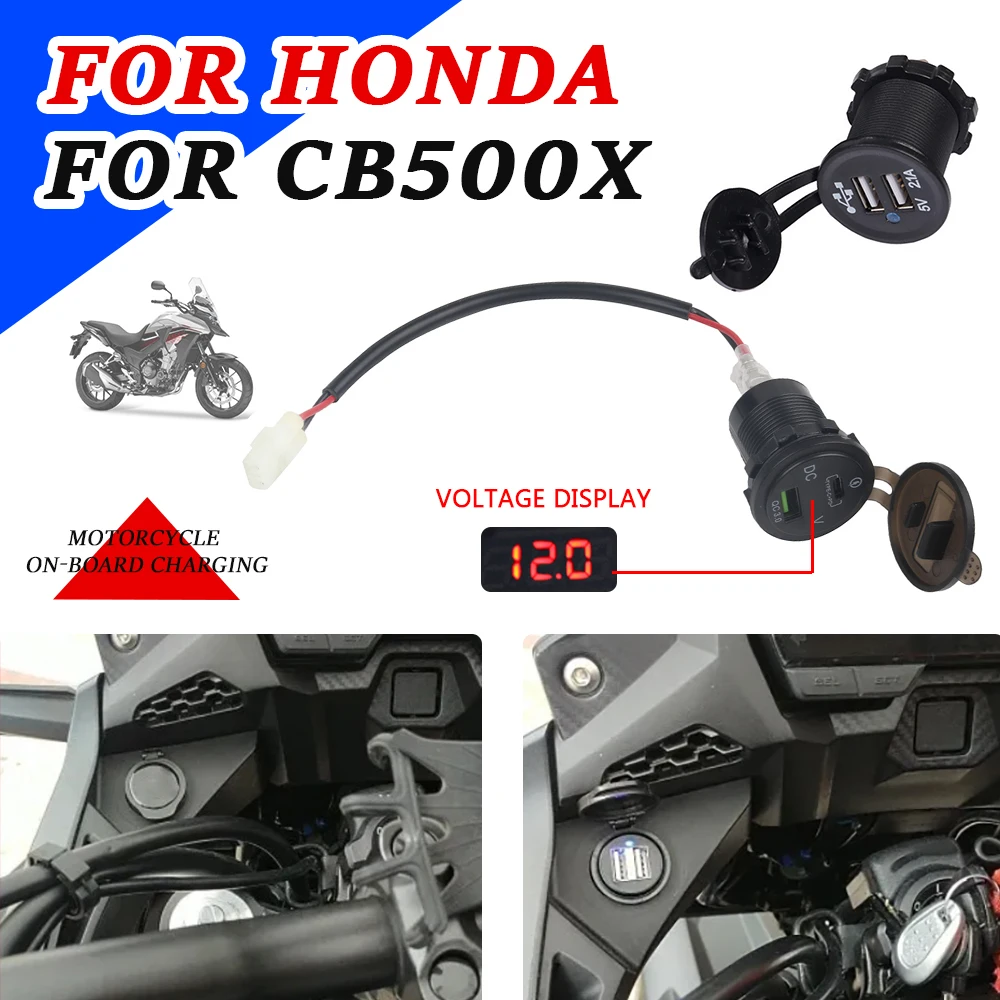 Motorcycle-Accessories-Dual-USB-Charger-Socket-Adapter-Plug-USB-DC ...