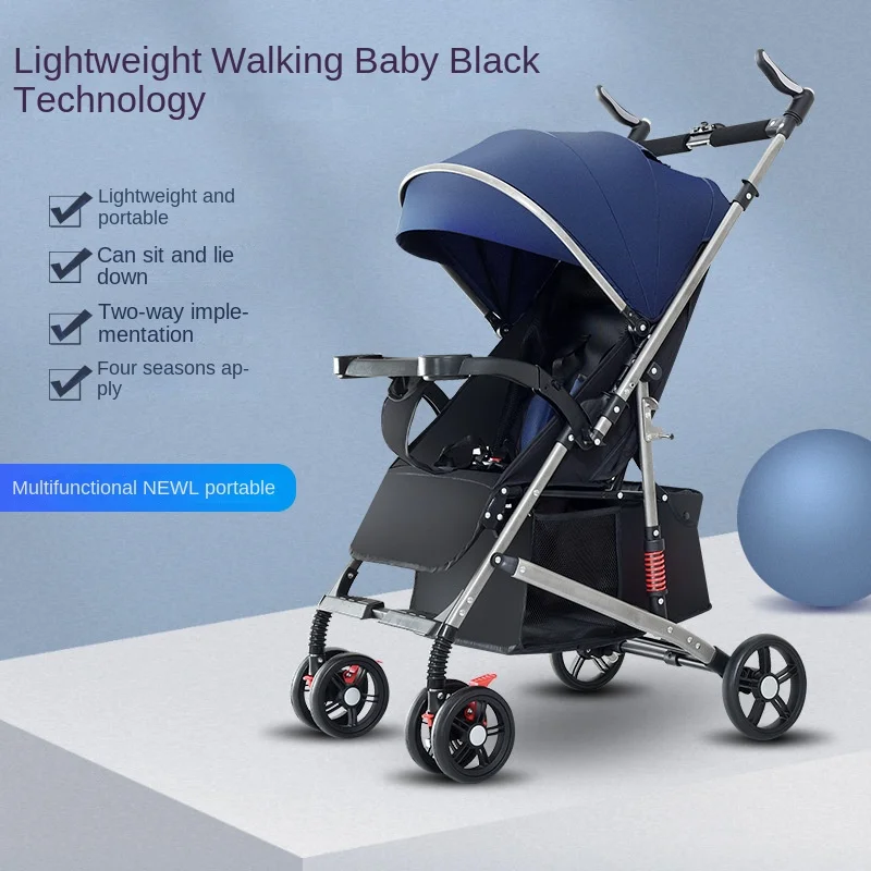 Two-way-High-end-Newborn-Baby-Pram-can-Sit-and-Lie-Down-Ultralight ...