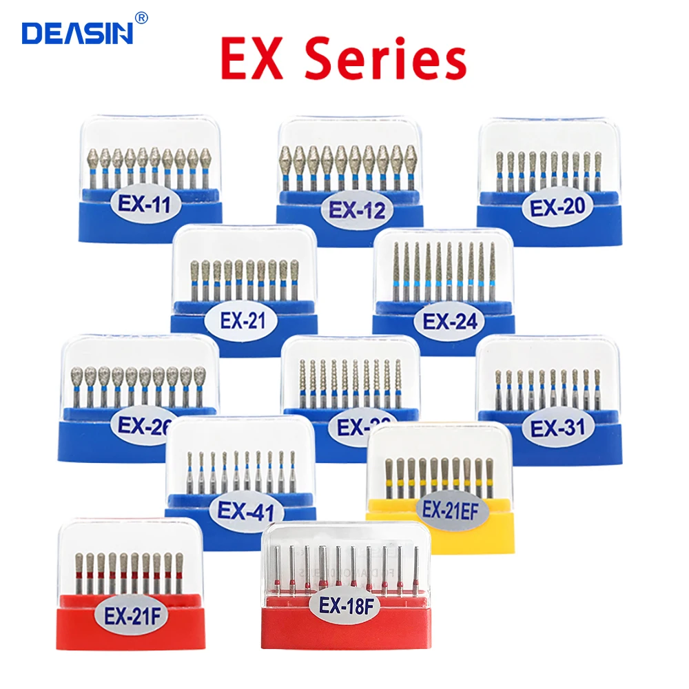 10Pcs-pack-FG-1-6mm-Dental-Diamond-Bur-Drill-EX-Series-Polishing-Tooth ...