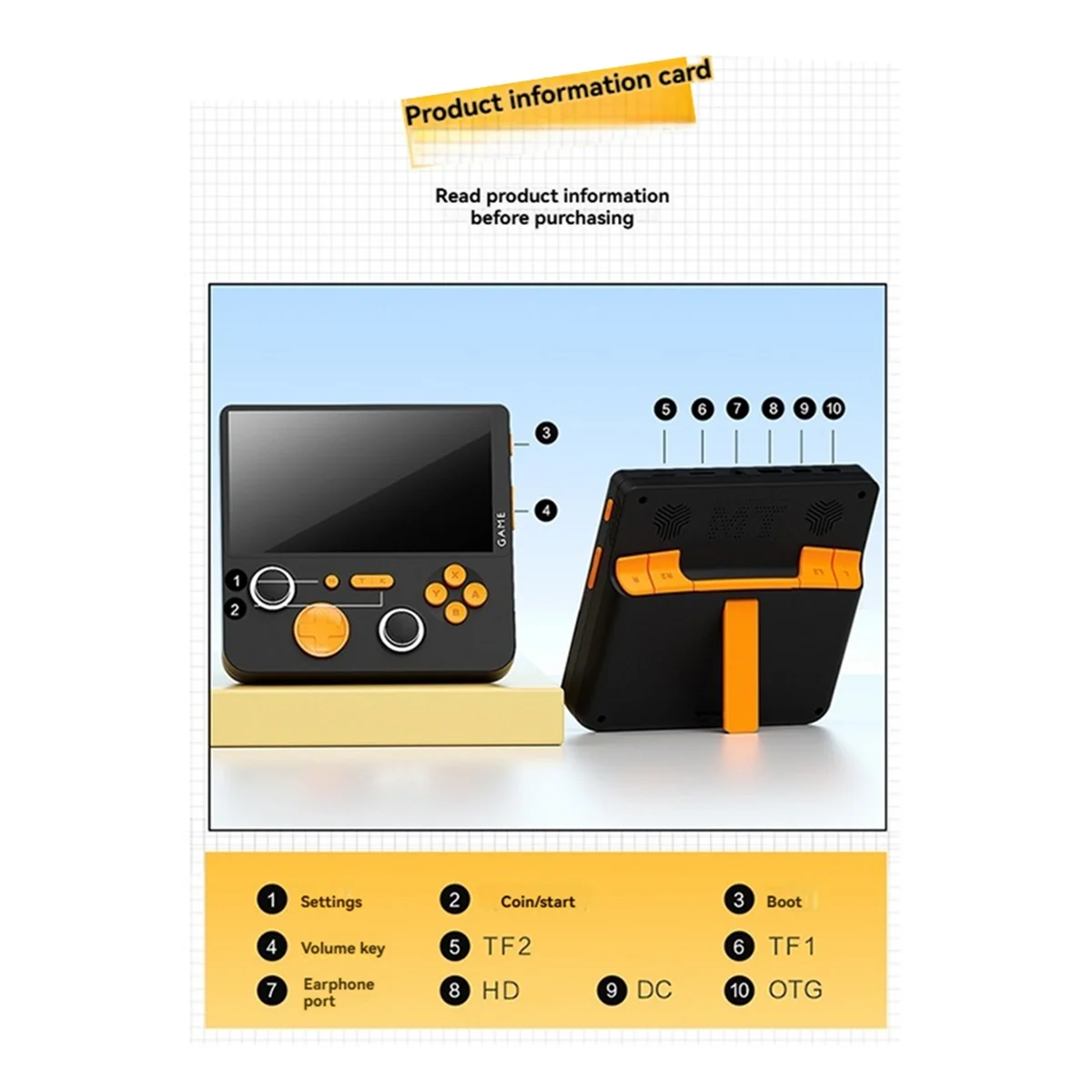 E5Plus Handheld Video Game Console 5inch HD Retro Game Console 6000mAh ...