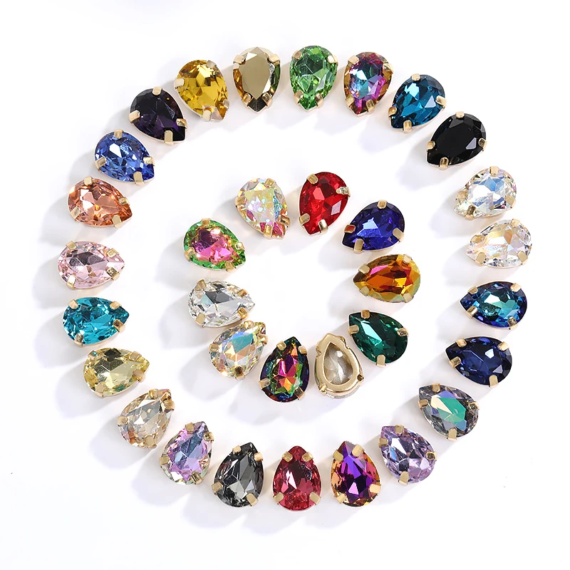 Drop-Sew-on-Crystal-Rhinestones-Setting-For-Wedding-Dress-Strass-Beads ...