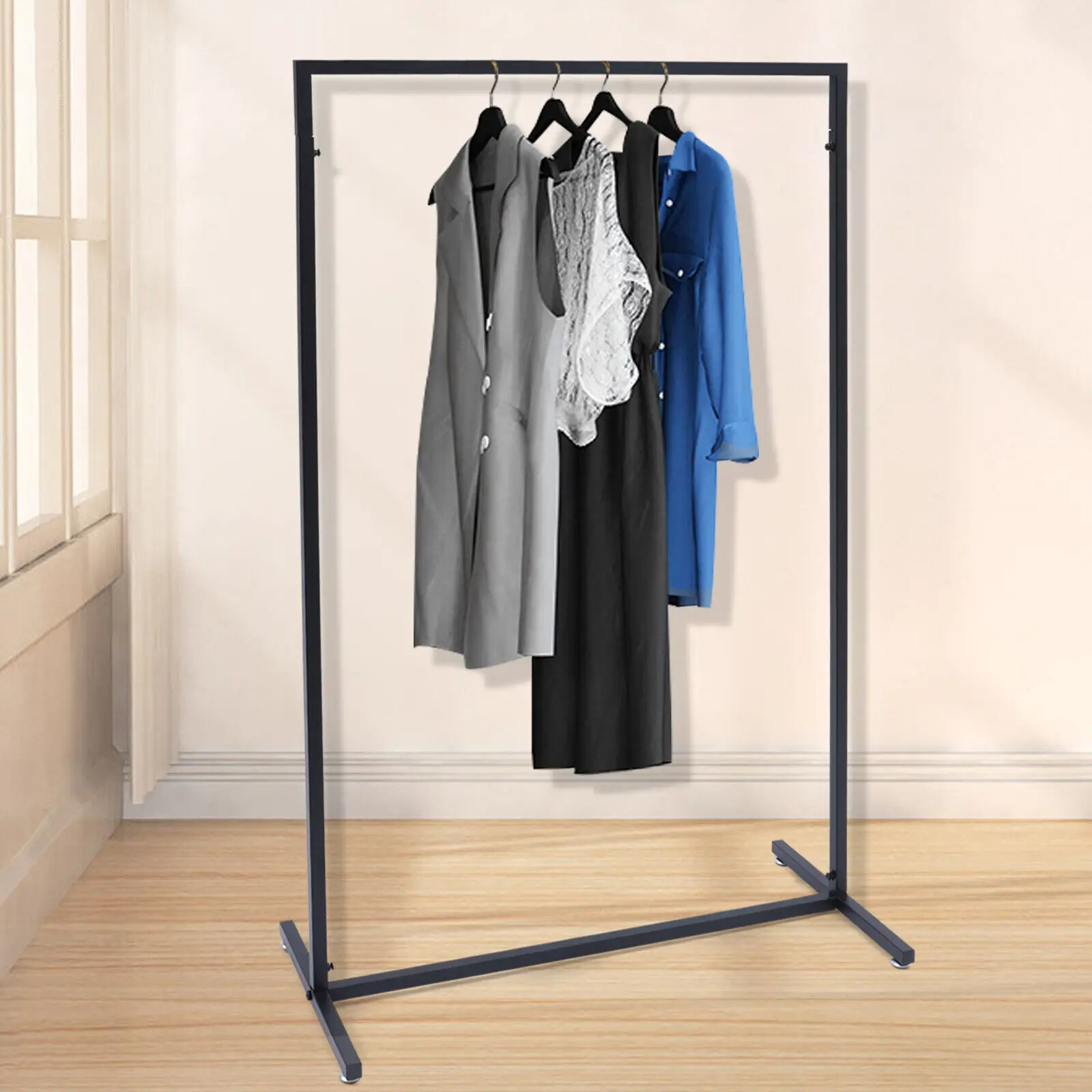 Metal Garment Rack Clothes Storage Clothing Rack Display Stand Free ...