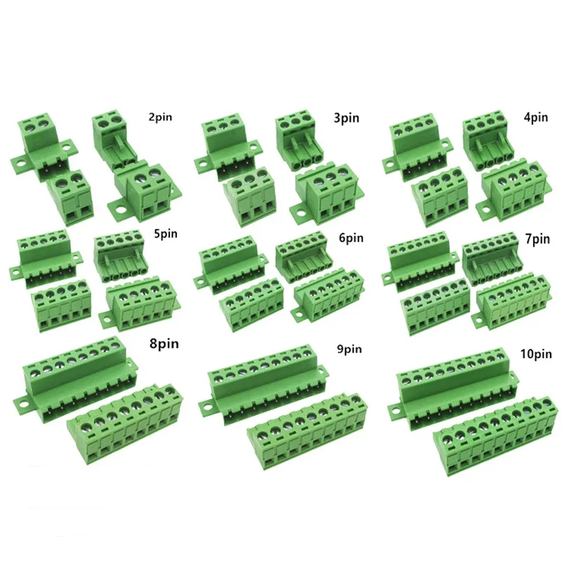 Conector-sem-solda-do-bloco-terminal-do-parafuso-bloco-terminal-verde ...