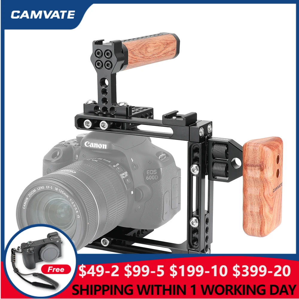 Camvate Camera Cage Rig For Canon 70d/80d/90d/5d Mark Ii/5d Mark Iii/5d ...