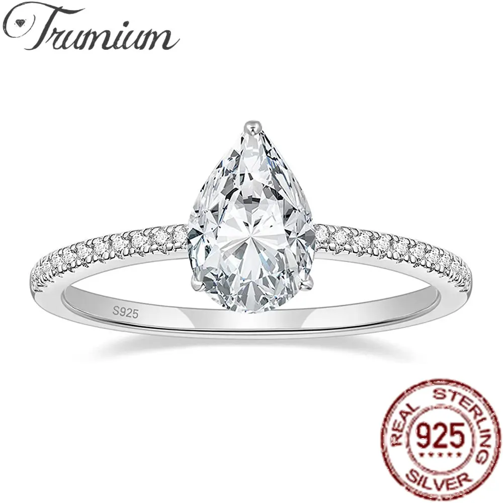 Trumium-2-CT-925-Sterling-Silver-Engagement-Rings-Gemstone-Cubic-Zirconia-Wedding-Promise-Rings ...