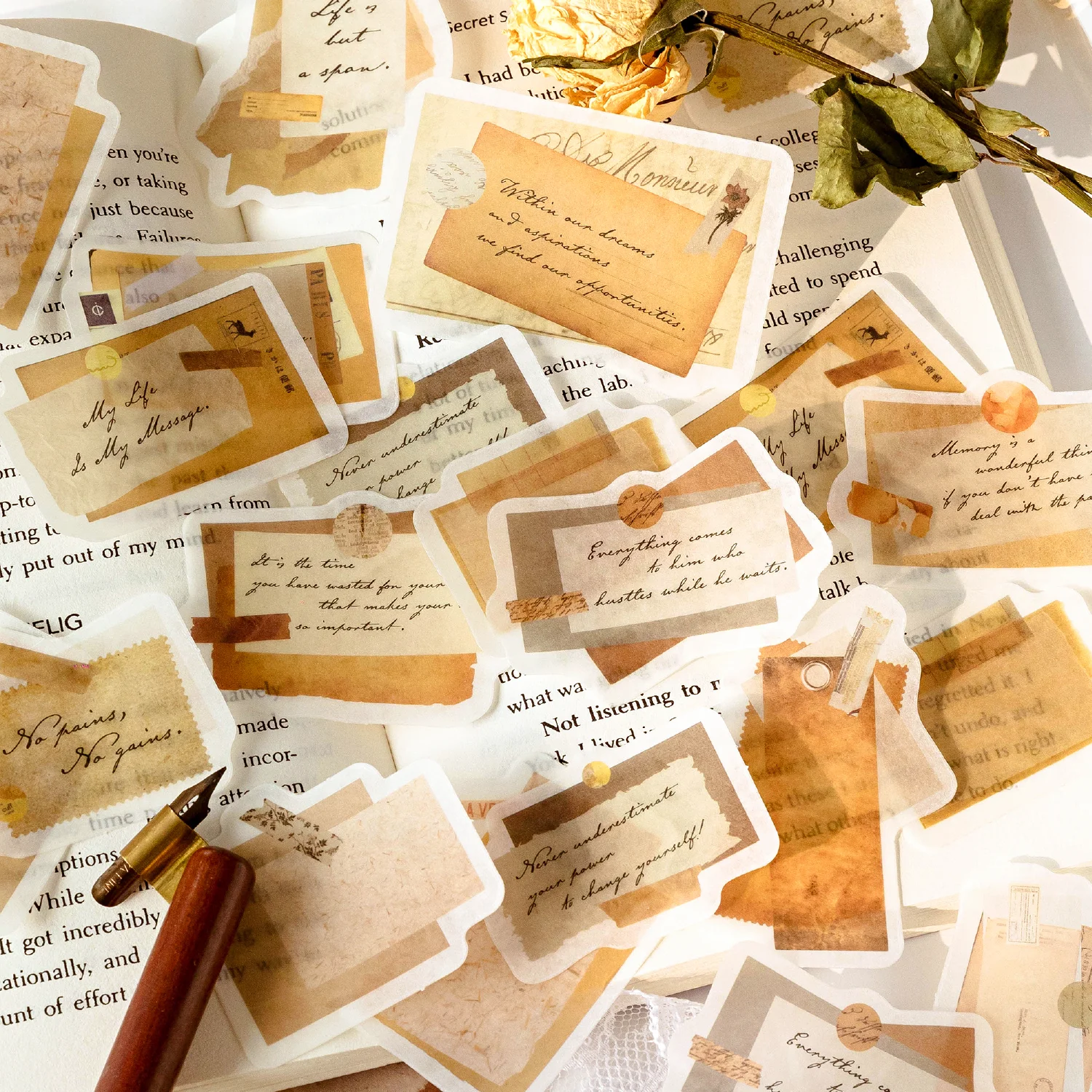 30 pcs/pack Fragment collage Stickers aesthetic Stick Labels Decorative ...