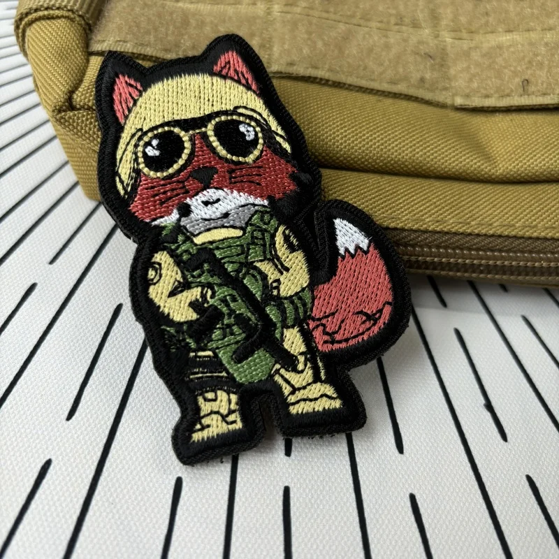 FOX SNIPER Morale Tactical Patches Embroidery Hook&Loop Patch Military ...