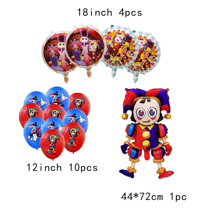 The Amazing Digital Circus Balloon Decoration Birthday Party Supplies ...