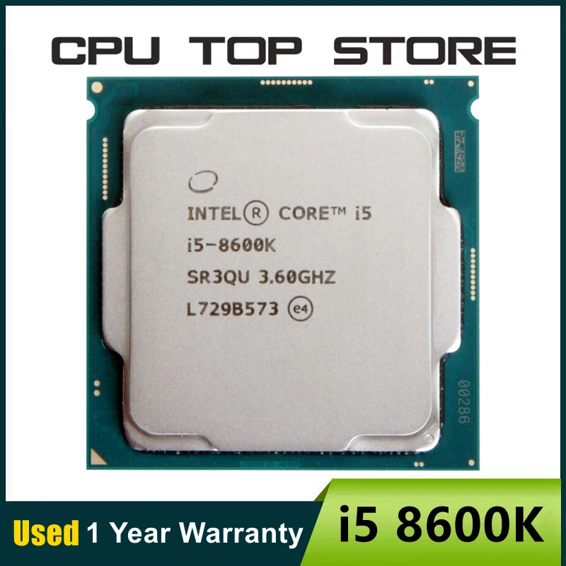 Used Intel Core i5 8600K 3.6GHz Six Core Six Thread 9M 95W CPU ...
