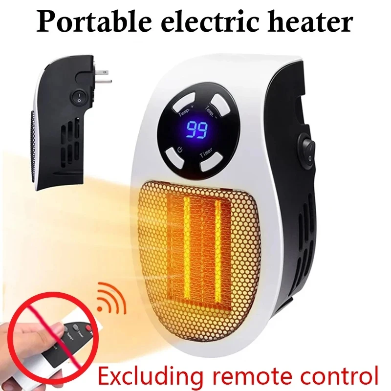 Mini-Electric-Heater-Portable-Heater-Remote-Control-Electric-Flame ...