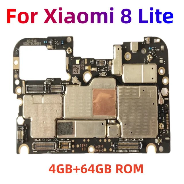 Original Unlocked Motherboard For Xiaomi Mi 8 Lite 8Lite Mainboard 64GB ...