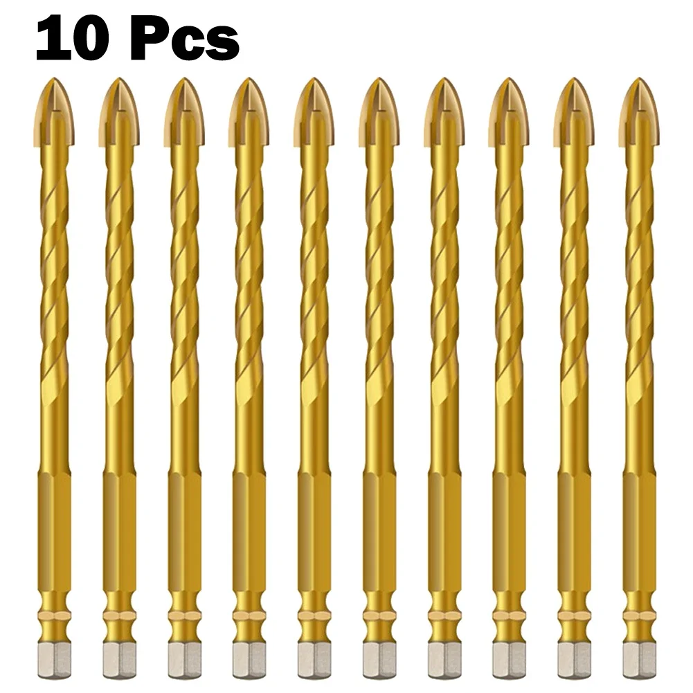 10pcs-6mm-Cross-Hex-Tile-Drill-Bits-Set-For-Glass-Ceramic-Concrete ...